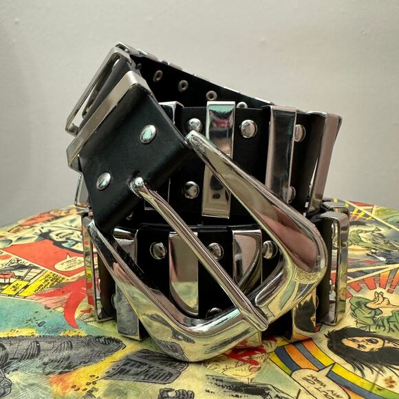 Urban Outfitters | Accessories | Urban Outfitters Black Silver Metal ...